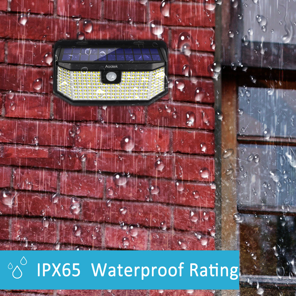 Aootek Solar Outdoor Motion Sensor Lights Upgraded Solar Panel to 15.3 ...